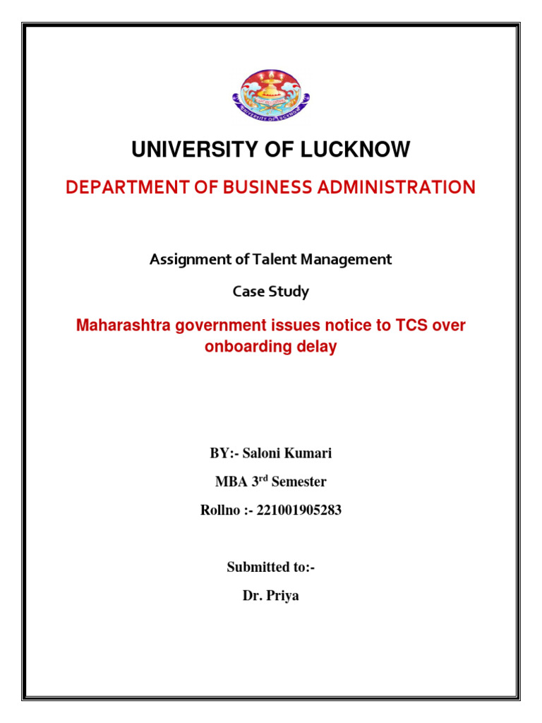 Talent Mang Case Study Tcs 1 | PDF | Employment | Labour Law