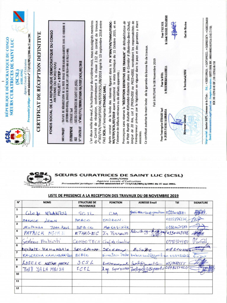 PV de Réceptio Définitive | PDF