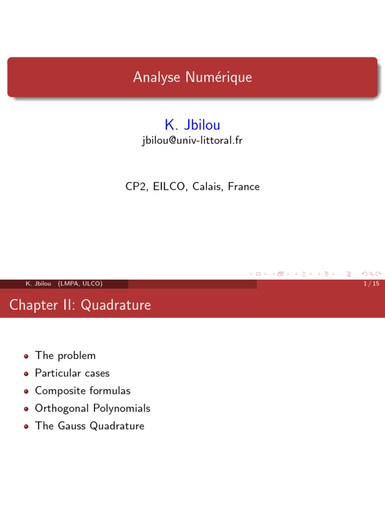 Numerical Analysis of Quadrature Methods | PDF | Applied Mathematics ...