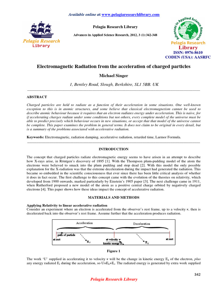 Electromagnetic Radiation and Charged Particles | PDF | Electron ...