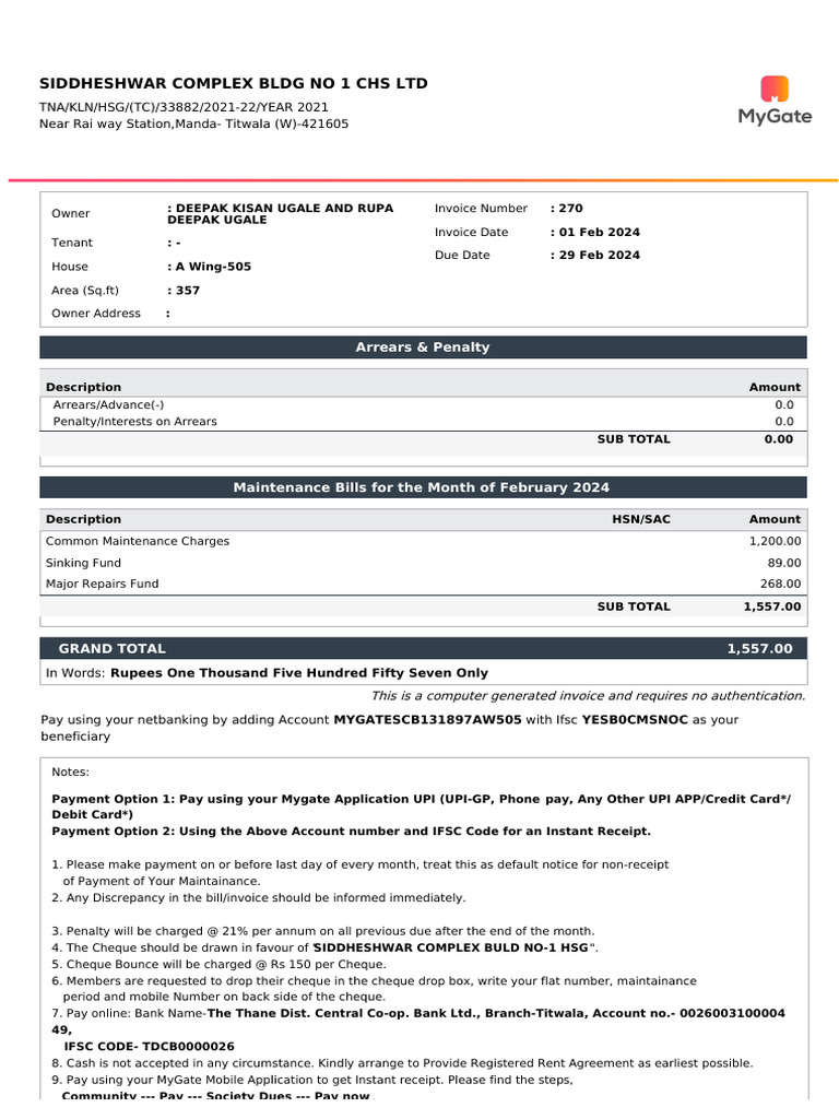 Bill 4305726 | PDF | Cheque | Payments