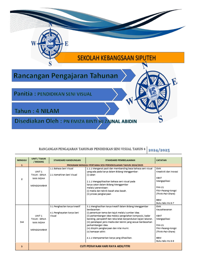 RPT PSV Tahun 4 | PDF