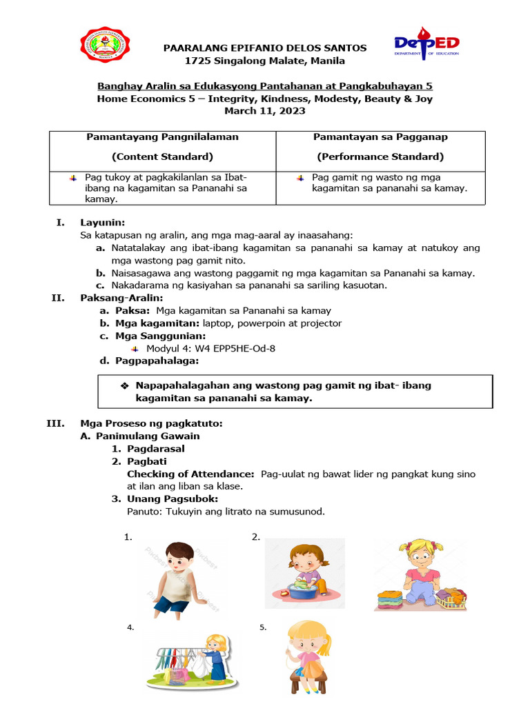 LP - Mga Kagamitan Sa Pananahi Sa Kamay | PDF