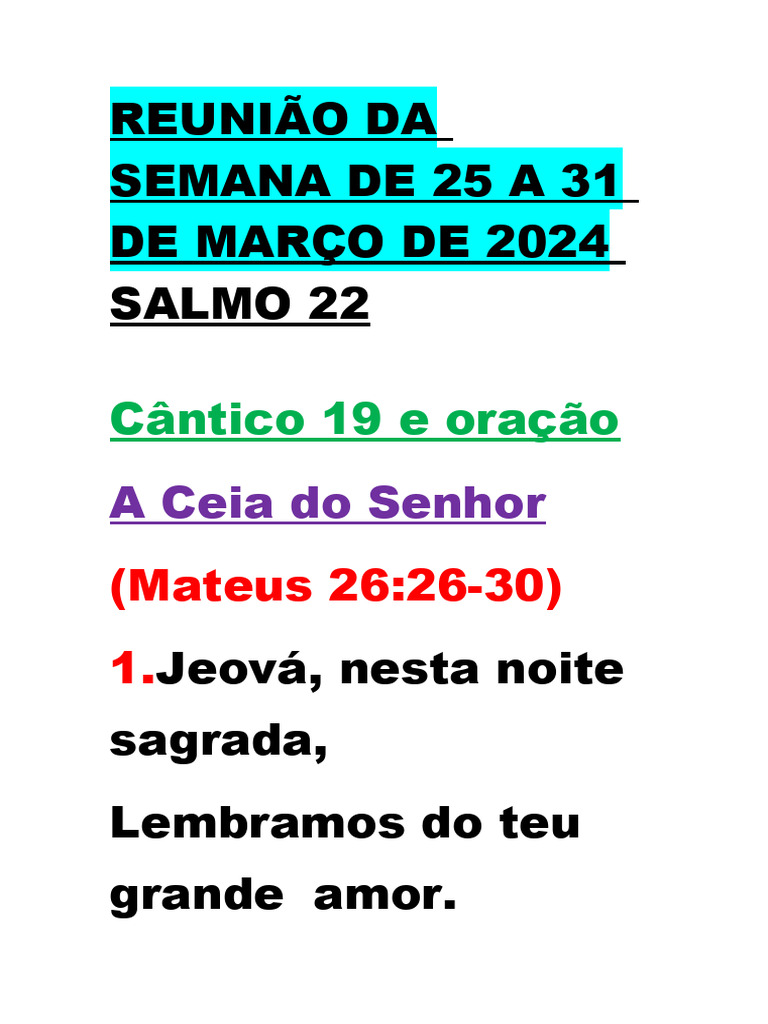 Salmos 22 | PDF | Jesus | Sermão