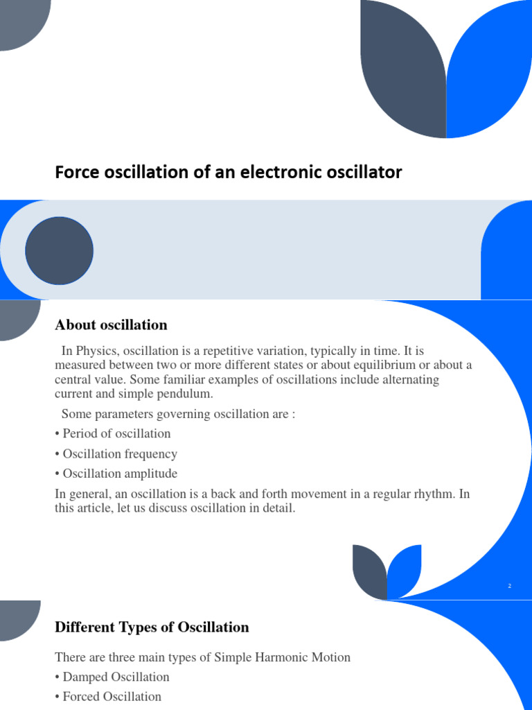 Understanding Forced Oscillation in Electronics | PDF | Oscillation ...