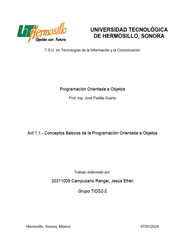 Conceptos Básicos de POO - JERC | PDF | Objeto (informática) | Programación