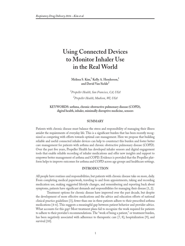 Kim Et Al Using Connected Devices To Monitor Inhaler Use in The Real ...