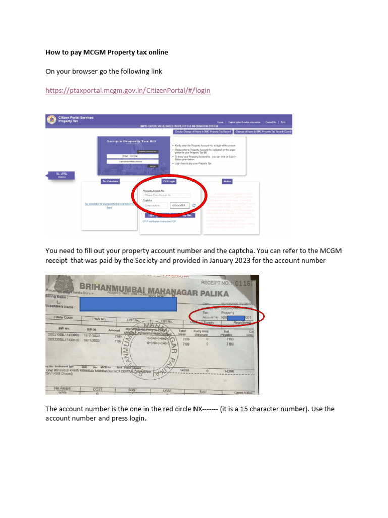 How To Pay MCGM Property Tax Online | PDF | Business | Law