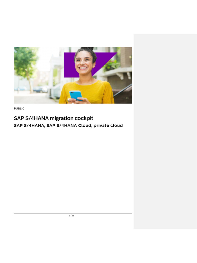 SAP S - 4HANA Cloud, Private Edition - Onprem - Migration Cockpit - Cookbook | PDF | Comma ...