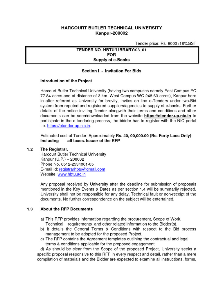 E BOOK | PDF | Request For Proposal | Engineering