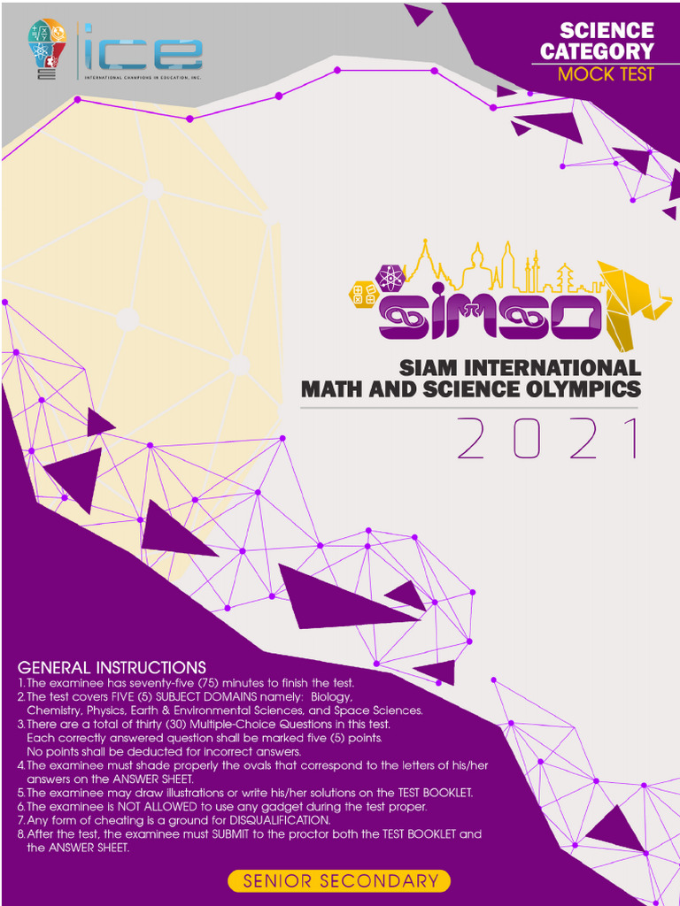 SIMSO Science Mock SS | PDF | Proteins | Virus