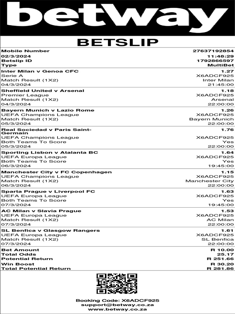 Betway X6ADCF925 | PDF | Uefa Champions League | Association Football Clubs