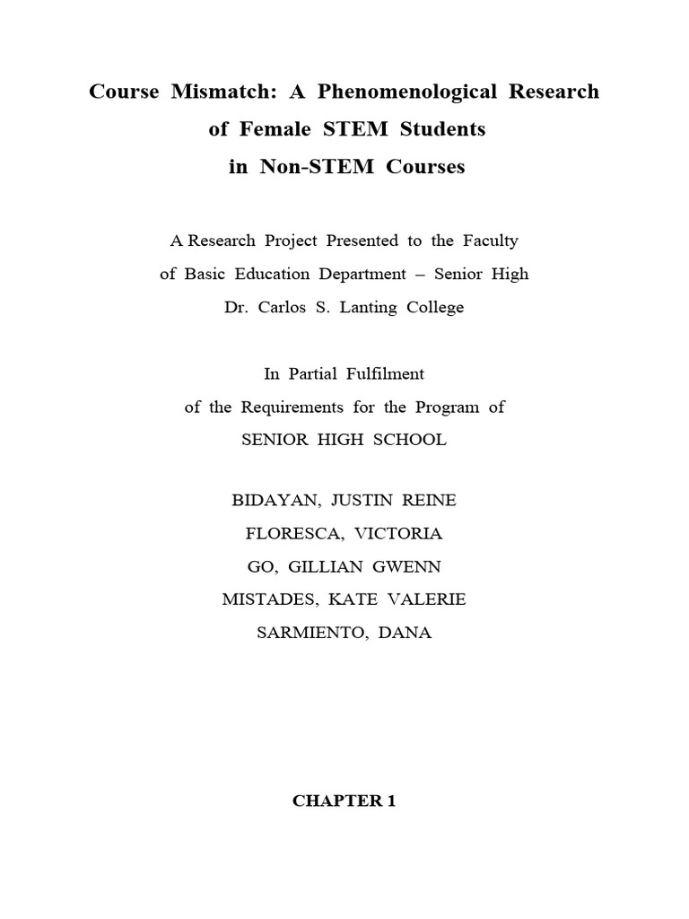PR 1 Course Mismatch (Revised) | PDF | Self Efficacy | Science ...