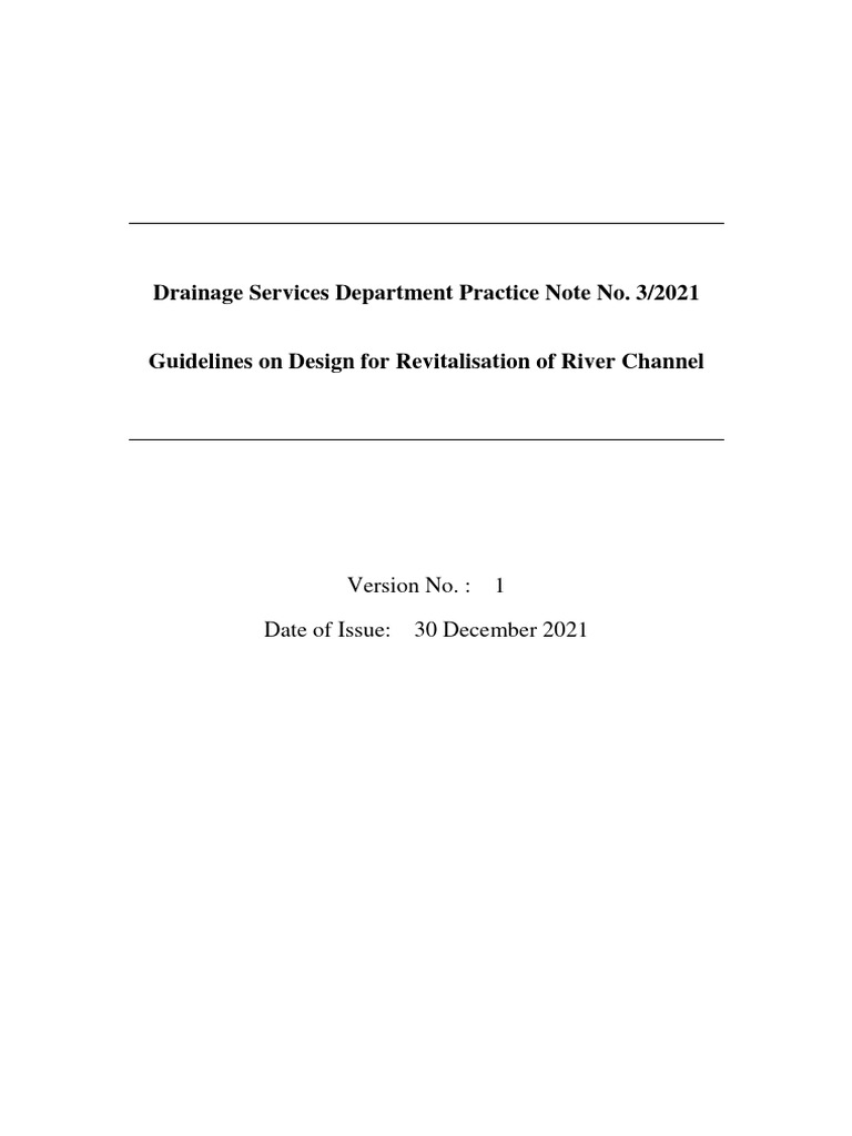 Design For Revitalisation of River Channel Draft 20211230 Final | PDF ...