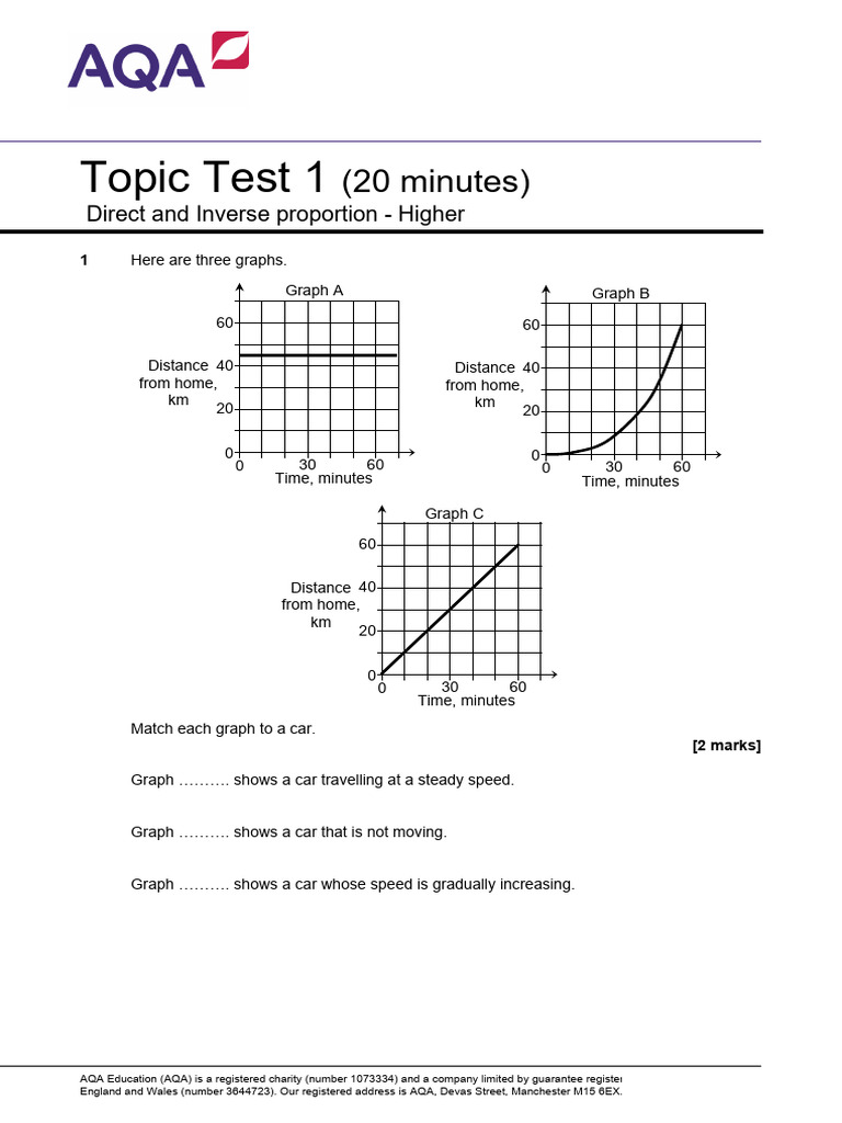 Direct and Inverse Proportion (H) QP | PDF | Length | Area
