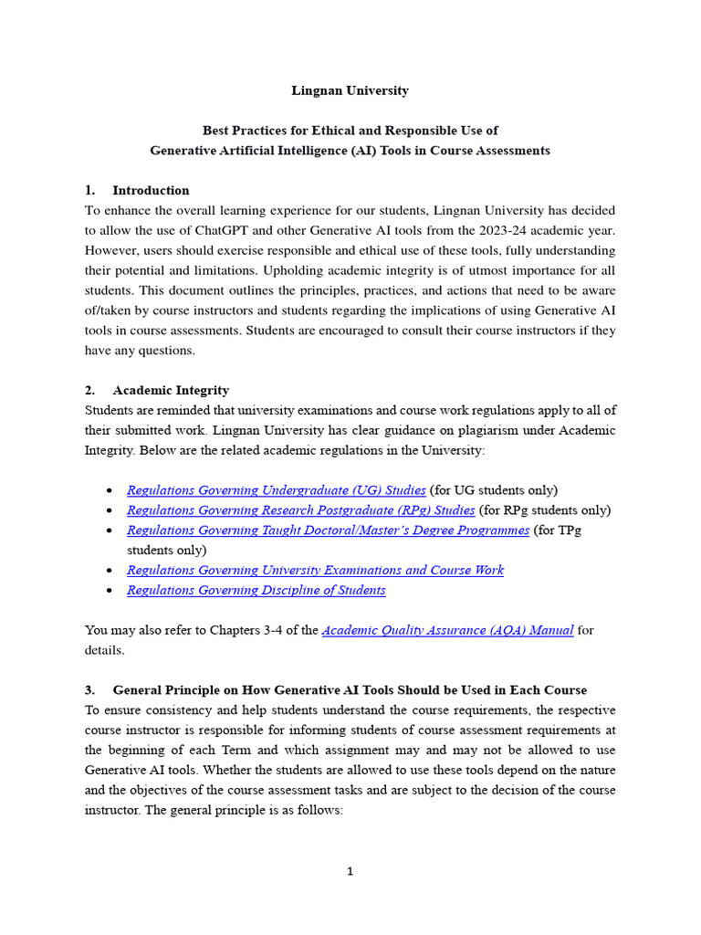 Best Practices For Ethical and Responsible Use of Generative Artificial ...