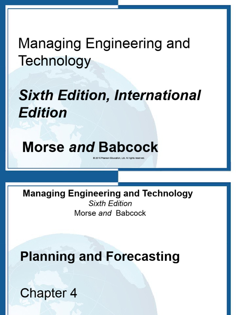 Managing Engineering and Technology CH 04 6e | PDF | Swot Analysis | Goal