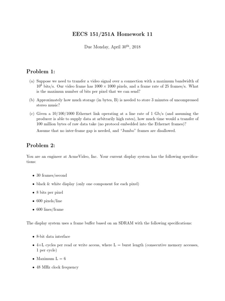 hw11 Solution | PDF | Computer Science | Computer Engineering
