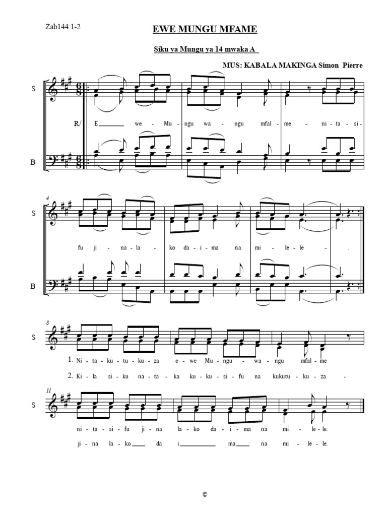 Ewe Mungu Wangu Mfalme | PDF