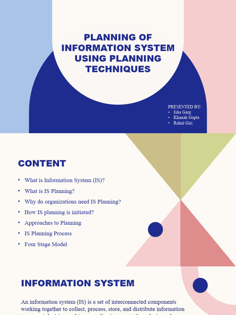 Planning of Information System Using Planning Techniques | PDF ...