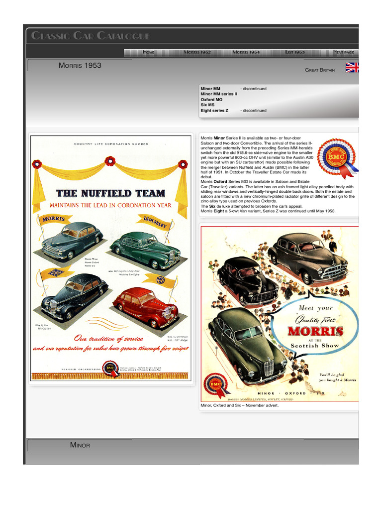 Morris 1953 | PDF | Sedans | Automotive Technologies
