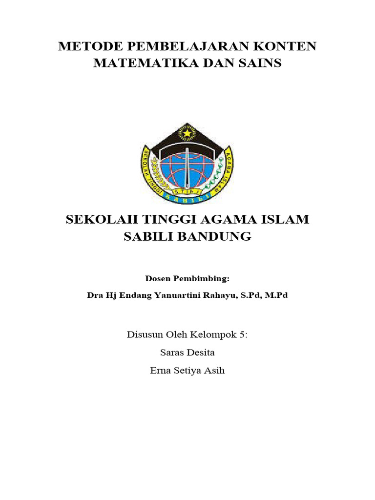 RPL 2 - Kel 5 - Metode Pembelajaran Konten Matematika Dan Sains | PDF | Kesehatan Holistik