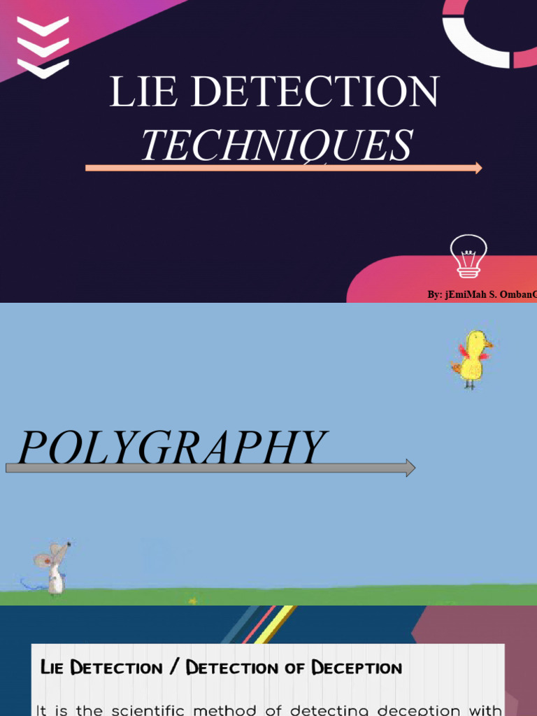 Lie Detection Techniques and Signs | PDF | Self-Improvement