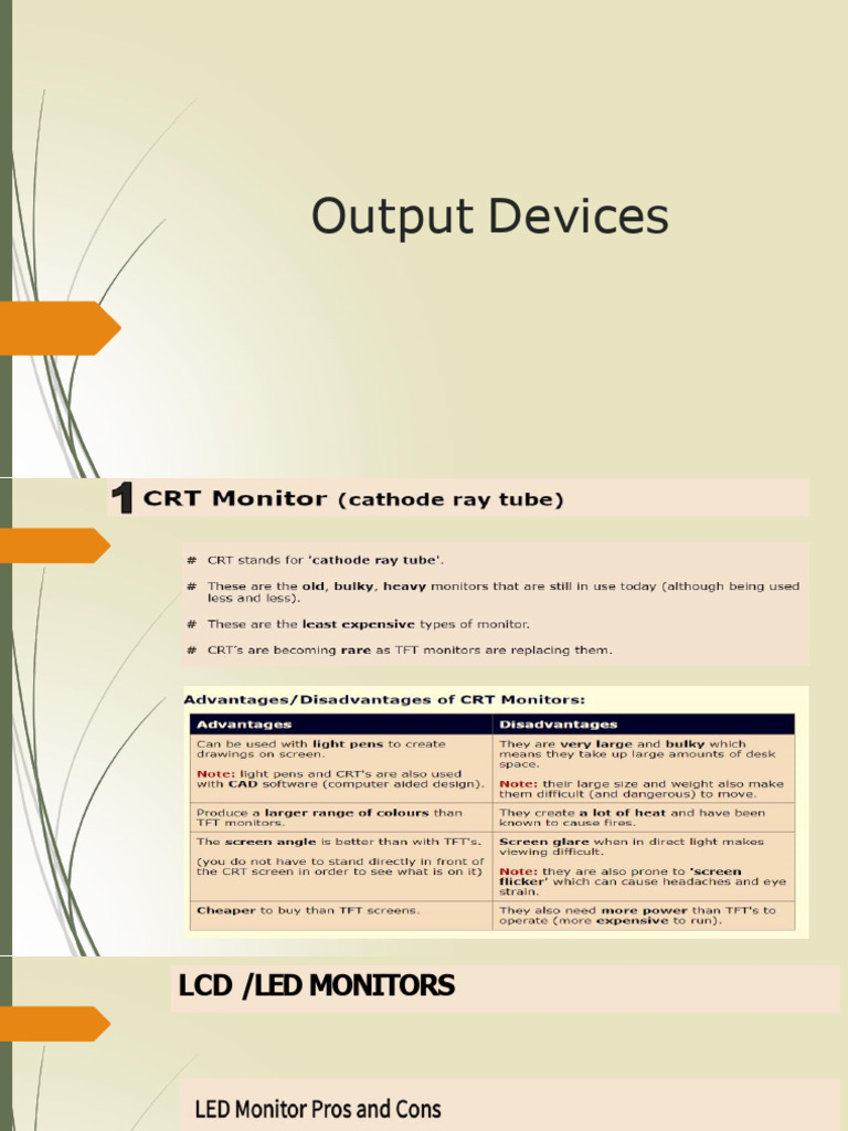 Output Devices | PDF
