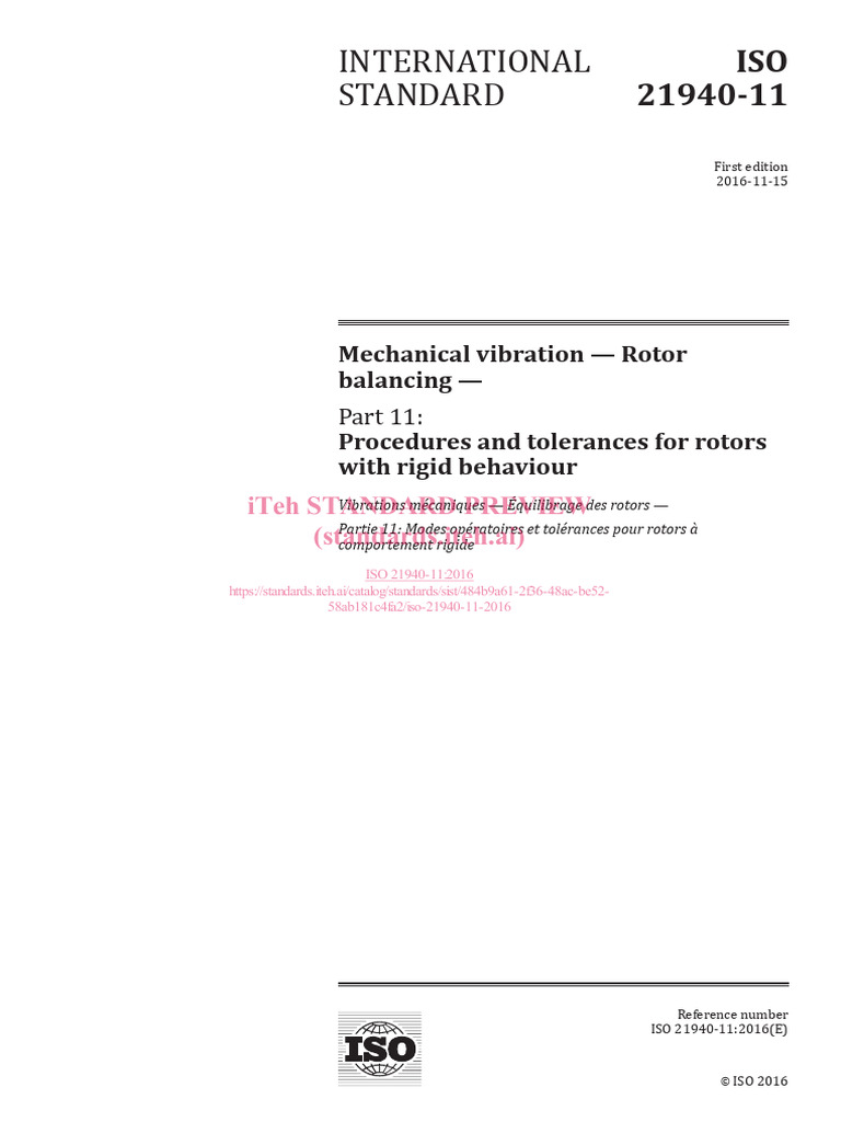 Iso 21940 11 2016 | PDF | International Organization For ...