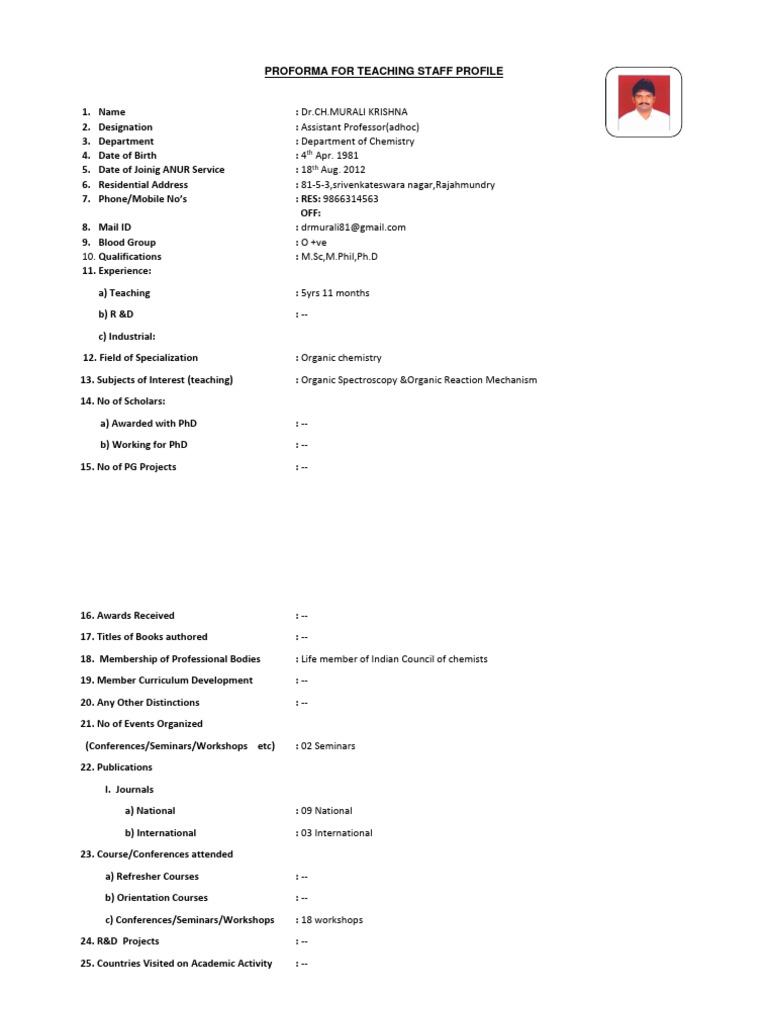 Dr. CH Murali Krishna | PDF