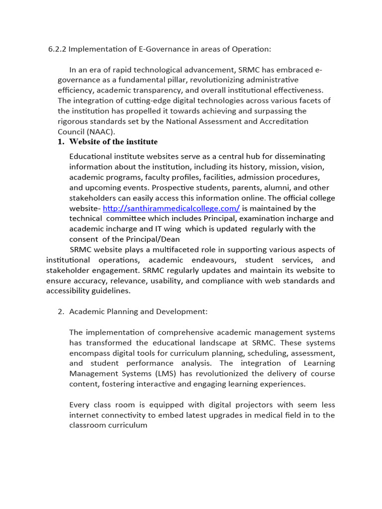 E-Governance Implementation at SRMC | PDF | Libraries | Radio Frequency ...