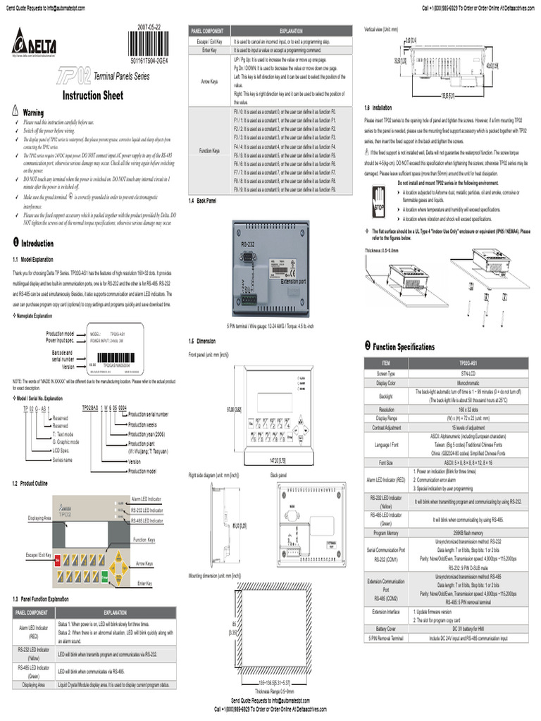 TP02 Series User Guide | PDF | Programmable Logic Controller | Backlight