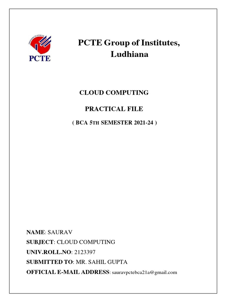 CC Practical File | PDF | Cloud Computing | Virtualization