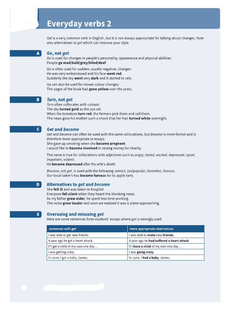 Everyday Verbs-2 | PDF