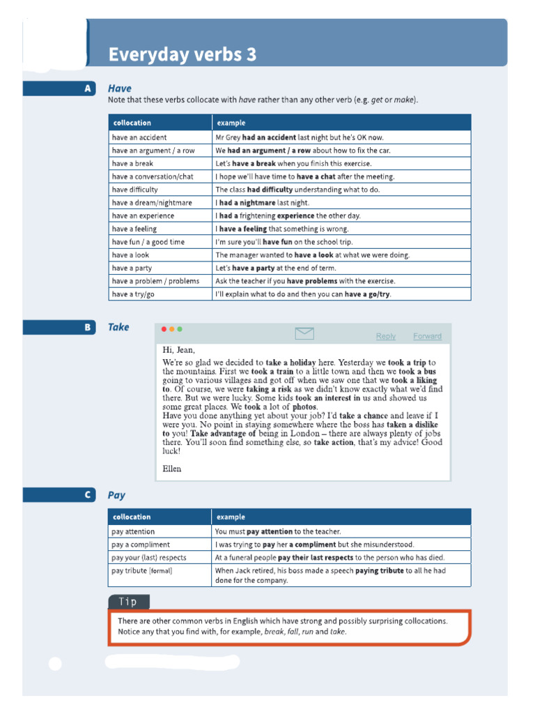 Everyday Verbs-3 | PDF