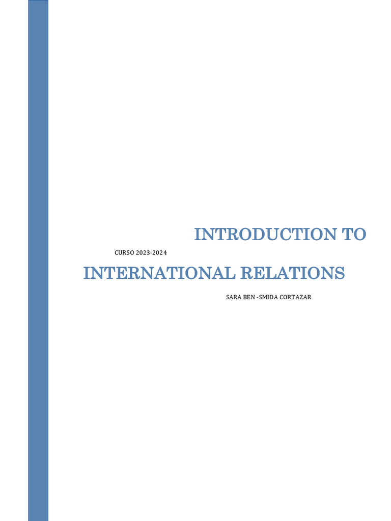 International Relations Theories Overview | PDF | Bric | State (Polity)