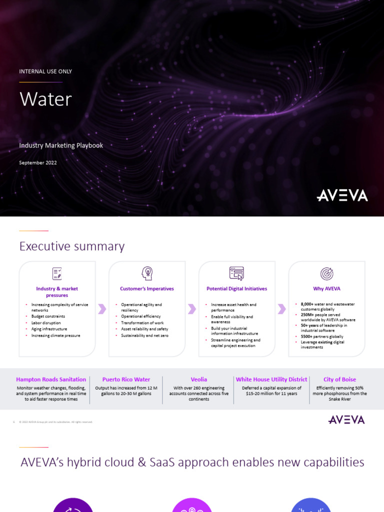 AVEVA in The Water Industry | PDF | Cloud Computing | Infrastructure