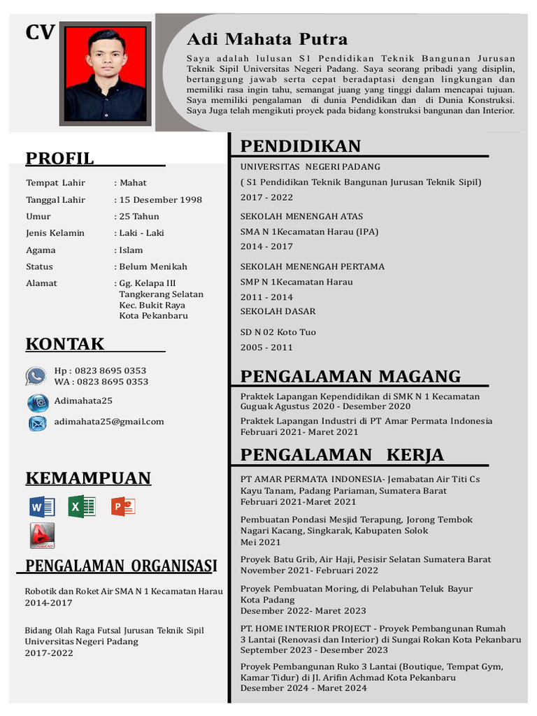 CV Adi Mahata Putra | PDF