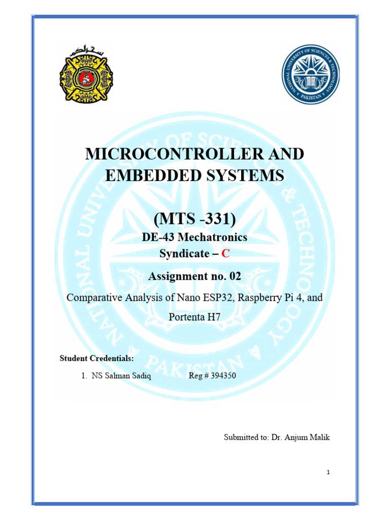 Comparative Analysis of Nano ESP32, Raspberry Pi 4, and Portenta H7 | PDF | Raspberry Pi | Usb