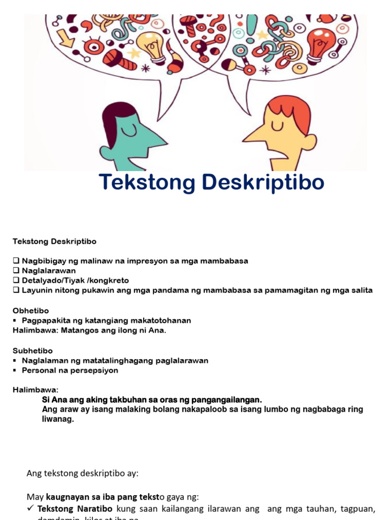Tekstong Deskriptibo | PDF