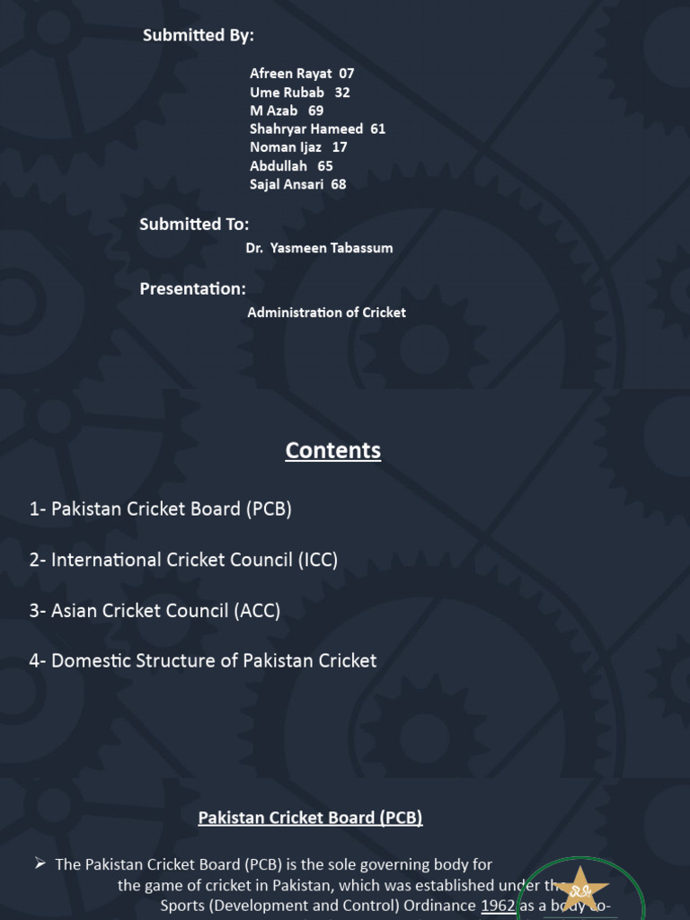 Administration of Cricket | PDF | Team Sports | Forms Of Cricket