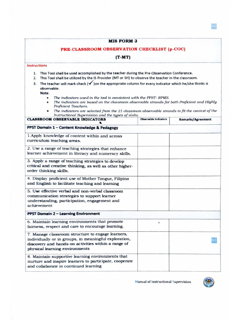 Mis Form 3 | PDF