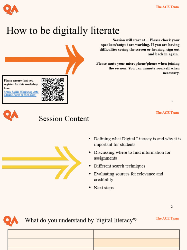 SSFNS How To Be Digitally Literate - An Introduction | PDF | Information | Information Literacy