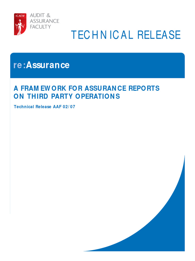 ICAEW A Framework For Assurance Reports On Third Party Operations | PDF ...
