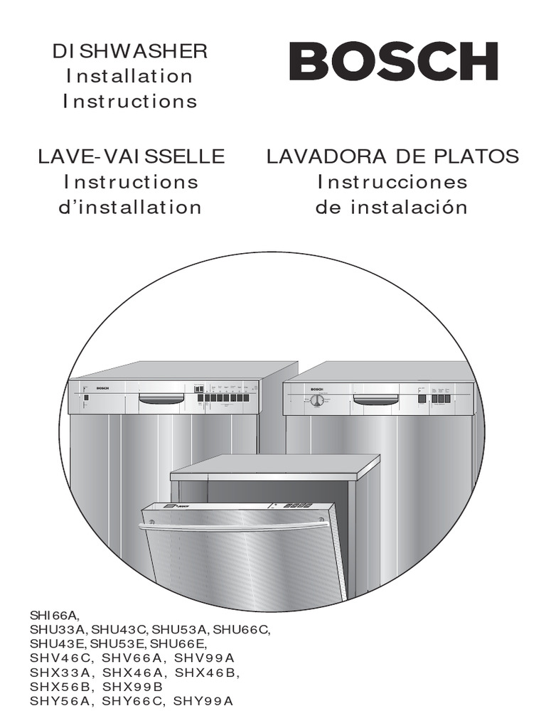 Bosch Dishwasher Intallation Instructions | PDF | Pipe (Fluid ...