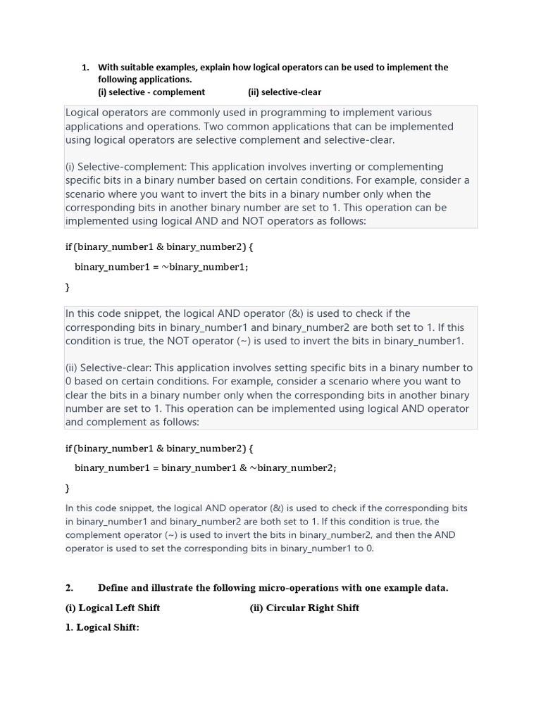 If (Binary - Number1 & Binary - Number2) (Binary - Number1 Binary ...