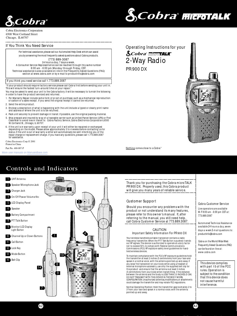 Cobra Electronics PR 900 DX | PDF | Transmitter | Radio Technology
