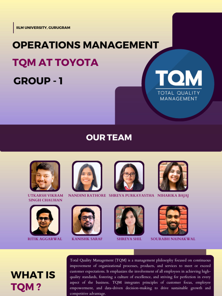TQM at Toyota | PDF | Quality Management | Toyota