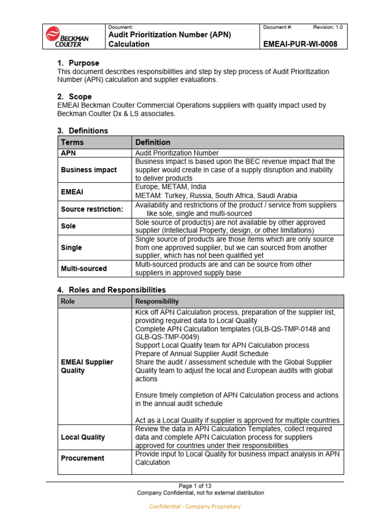 Audit Prioritization Number | PDF | Audit | Risk