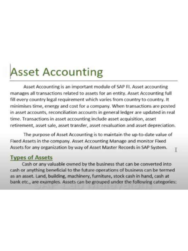 Asset Accounting | PDF